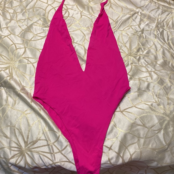 Omg Miami Swim Hot Pink Thong One Piece Swimsuit Poshmark